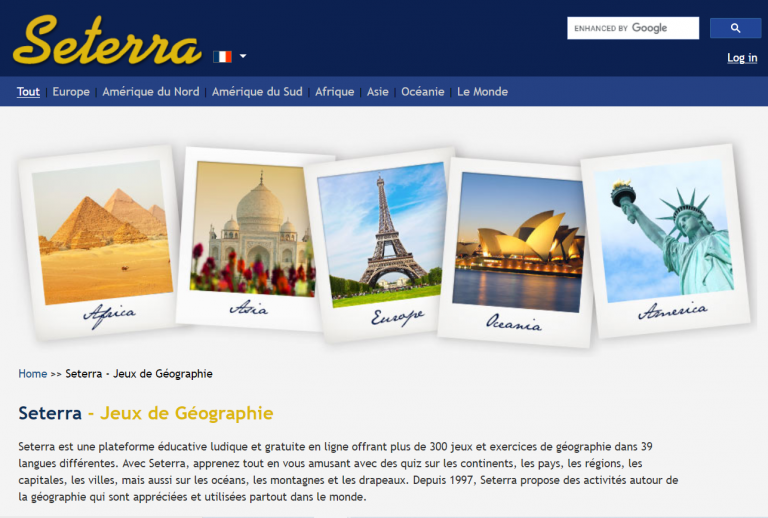 Seterra – Jeux de Géographie – PortailEduc