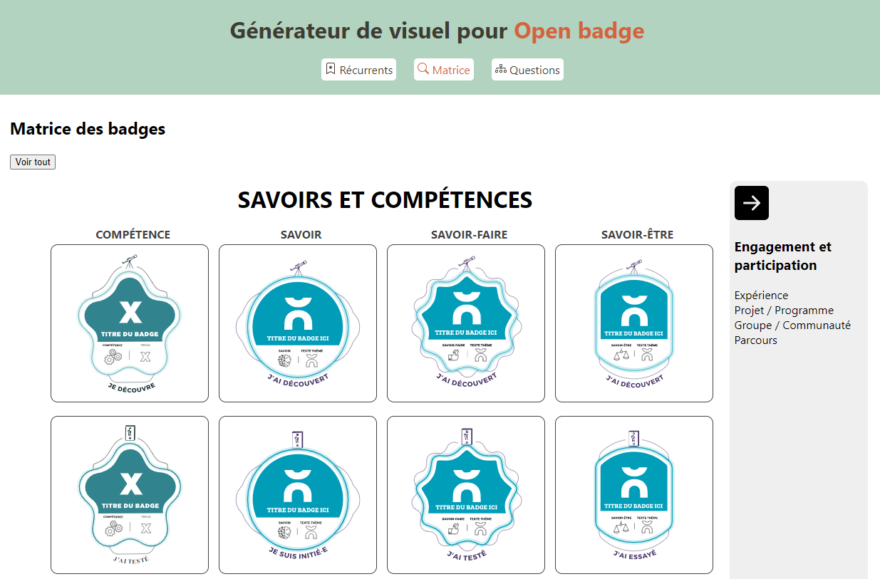 Créer ses open badges – PortailEduc